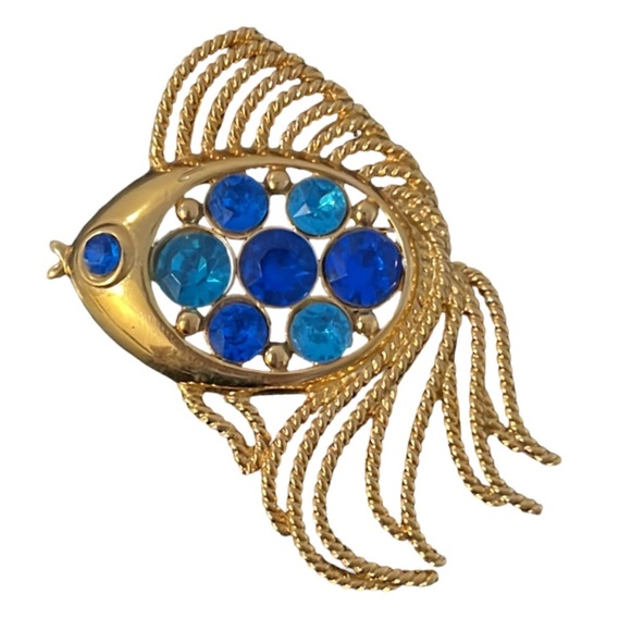 Vintage | Jewelry | Vintage Susan Caplan For Napier Gold Plated Blue ...